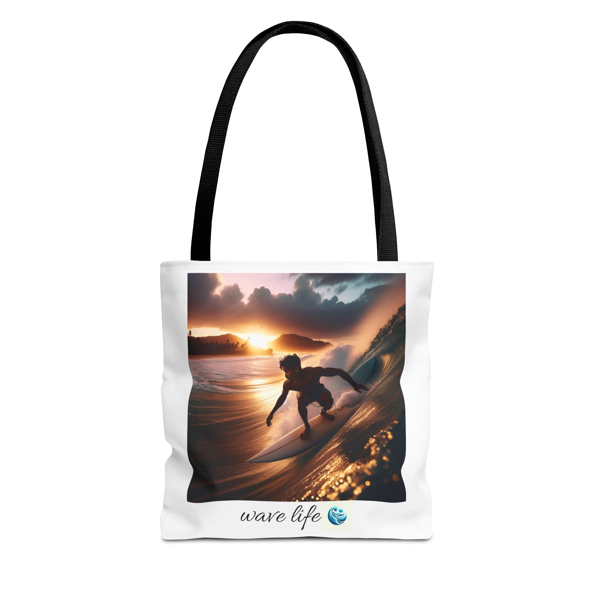 Surfing Vibes Tote Bag - Wave Life & Surfing Design – Pune Taino Coffee